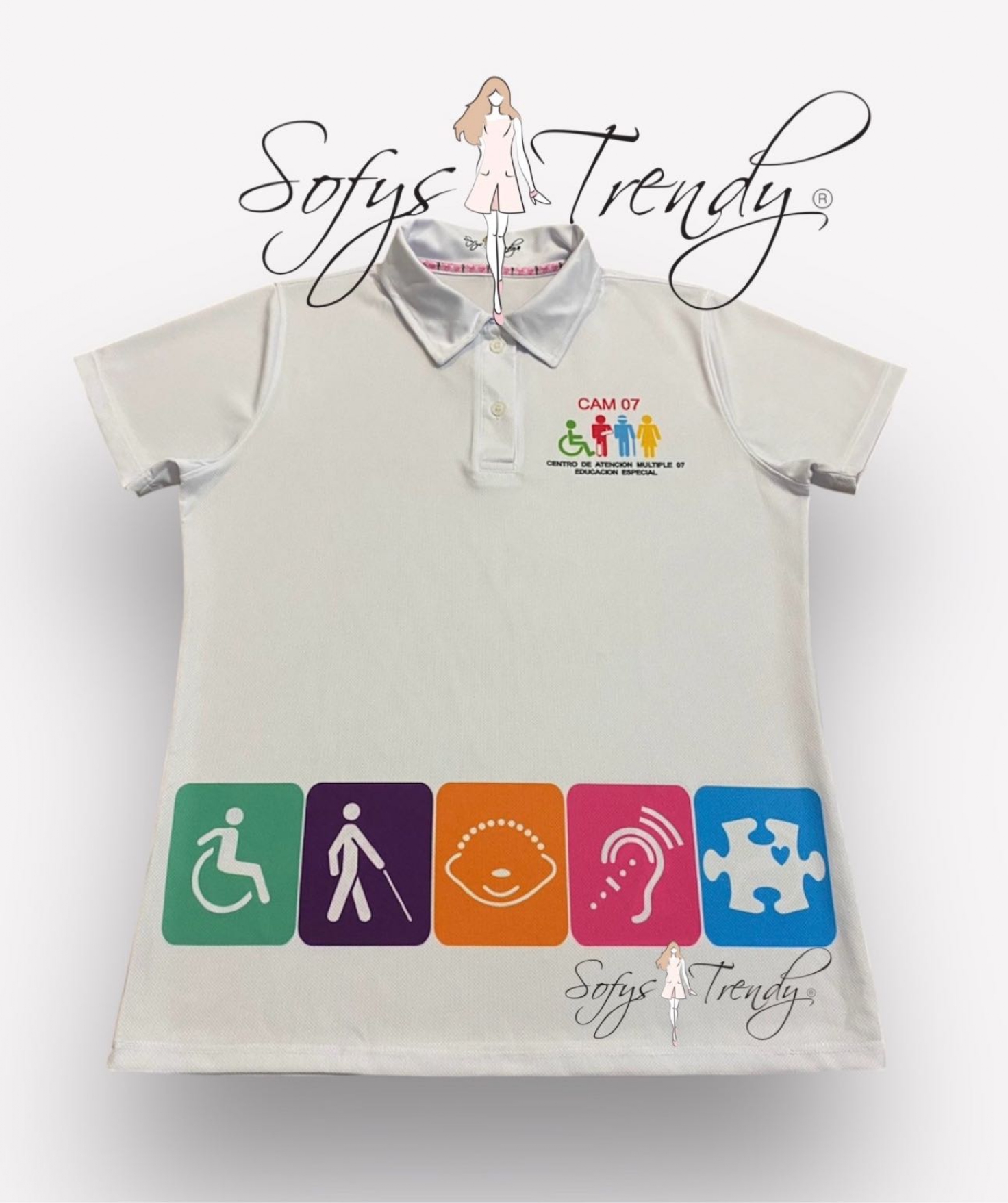 Polo Símbolos Discapacidad Cuadros – Sofys Trendy