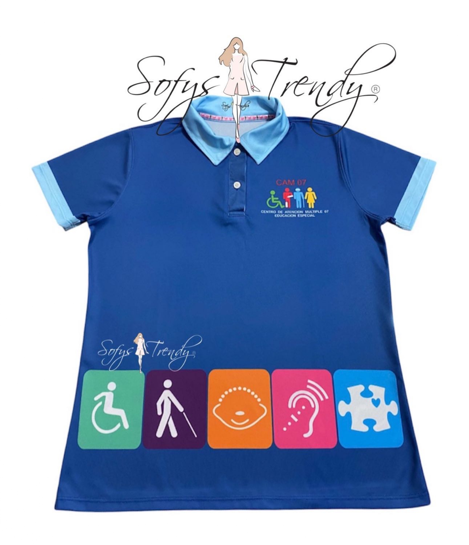 Polo Símbolos Discapacidad Cuadros – Sofys Trendy