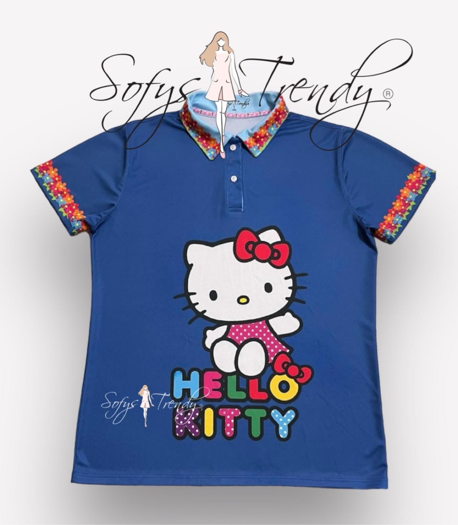 Polo Kitty Extremos Floreados – Sofys Trendy