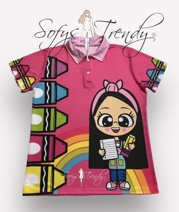 Polo Maestra Crayolas Verticales V3 – Sofys Trendy