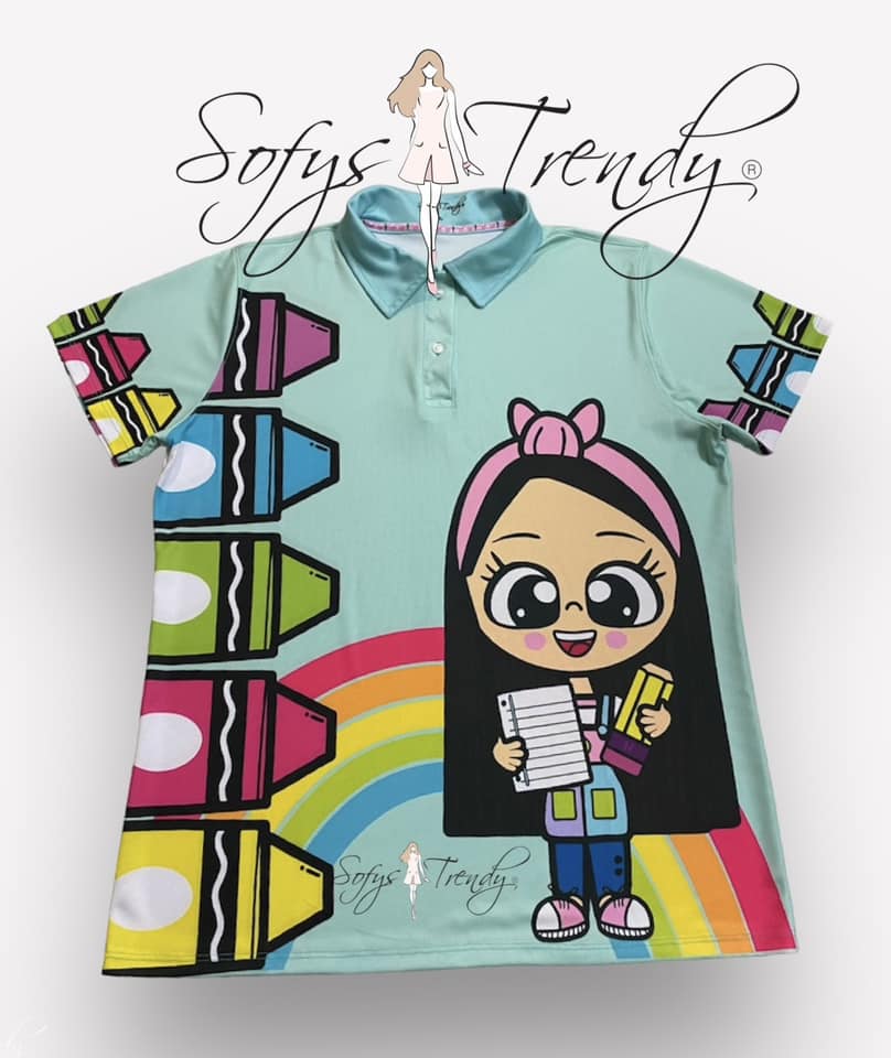 Polo Maestra Crayolas Verticales V3 – Sofys Trendy